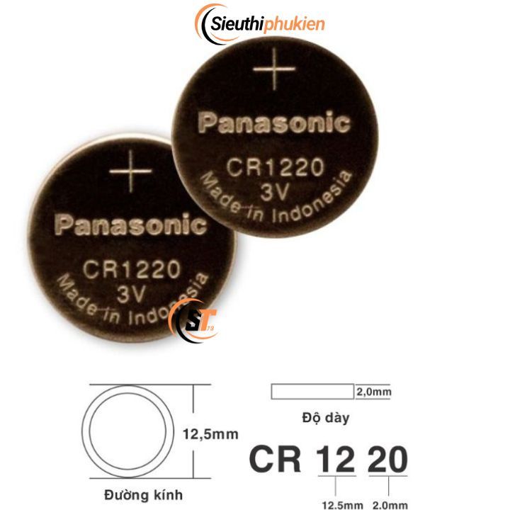 Pin Panasonic CR1220 3V lithium, Pin Điều Khiển Xe Chính Hãng | Shopee ...