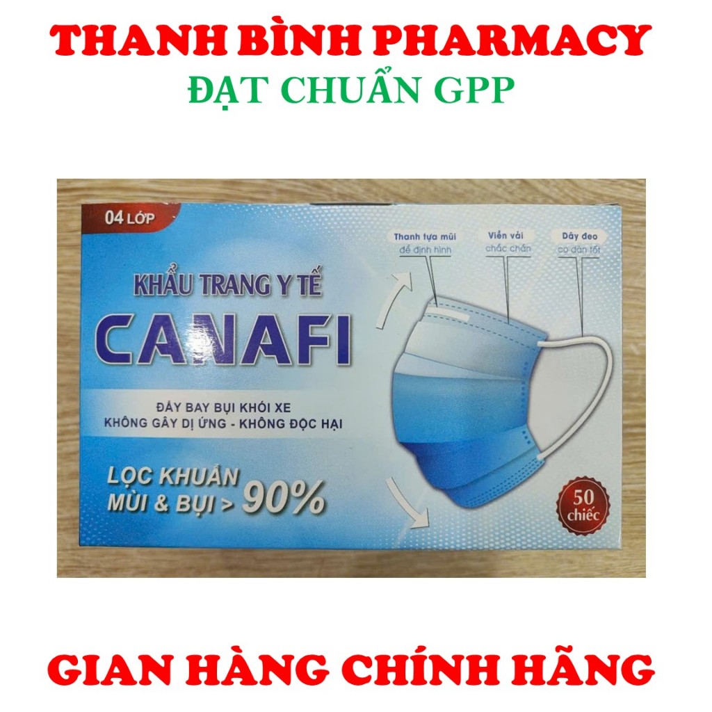 CANAFI - KHẨU TRANG Y TẾ 4 LỚP - ĐẨY BAY KHÓI BỤI XE - KHÔNG GÂY DỊ ỨNG ...