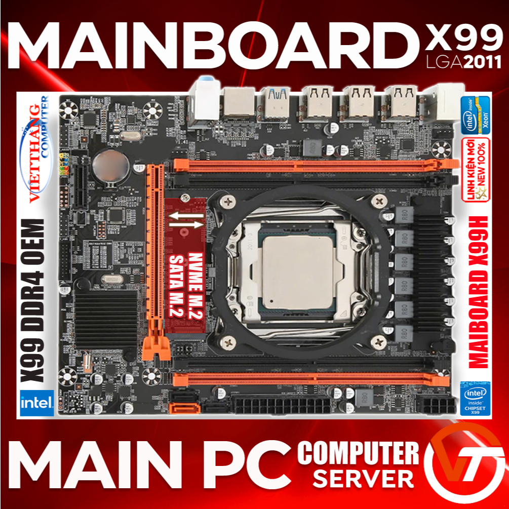 Mainboard X99 DDR4 OEM - Mainboard X99H v1.41 Chạy giả lập Hỗ trợ ...