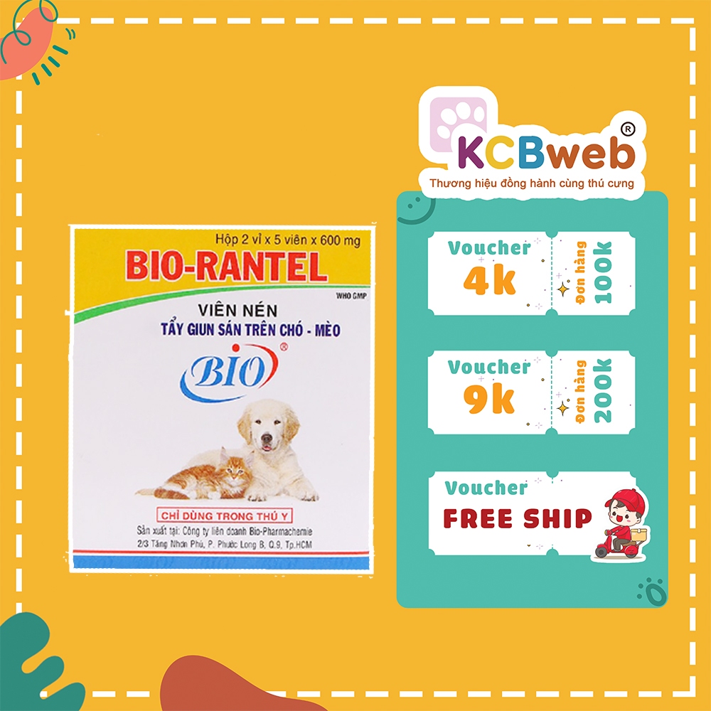 Viên tẩy giun, xổ giun sán dành cho Chó Mèo Bio Rantel | Shopee Việt Nam