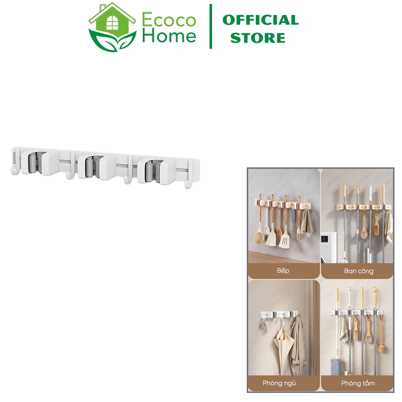Bộ Kẹp Chổi ECOCO Đa Năng, Giá Đỡ Cây Lau Nhà Kèm Móc Treo Đồ Tiện Lợi E24208 | Shopee Việt Nam