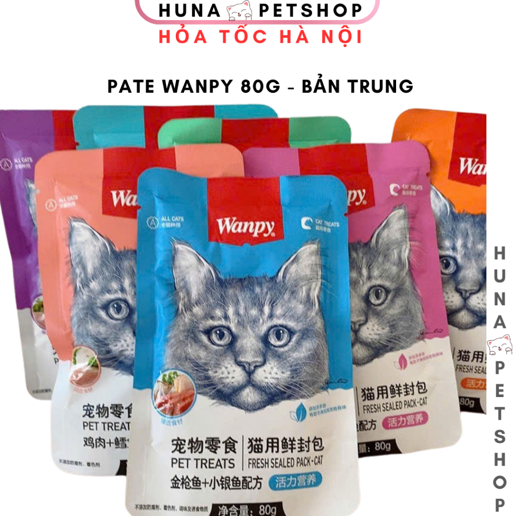 Pate WANPY 80g pate mèo thơm ngon bổ dưỡng - Huna | Shopee Việt Nam