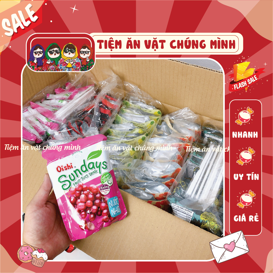Sỉ 1 thùng 50 túi nước oishi mix 5 vị khác nhau, nước oishi Tea Go đủ ...
