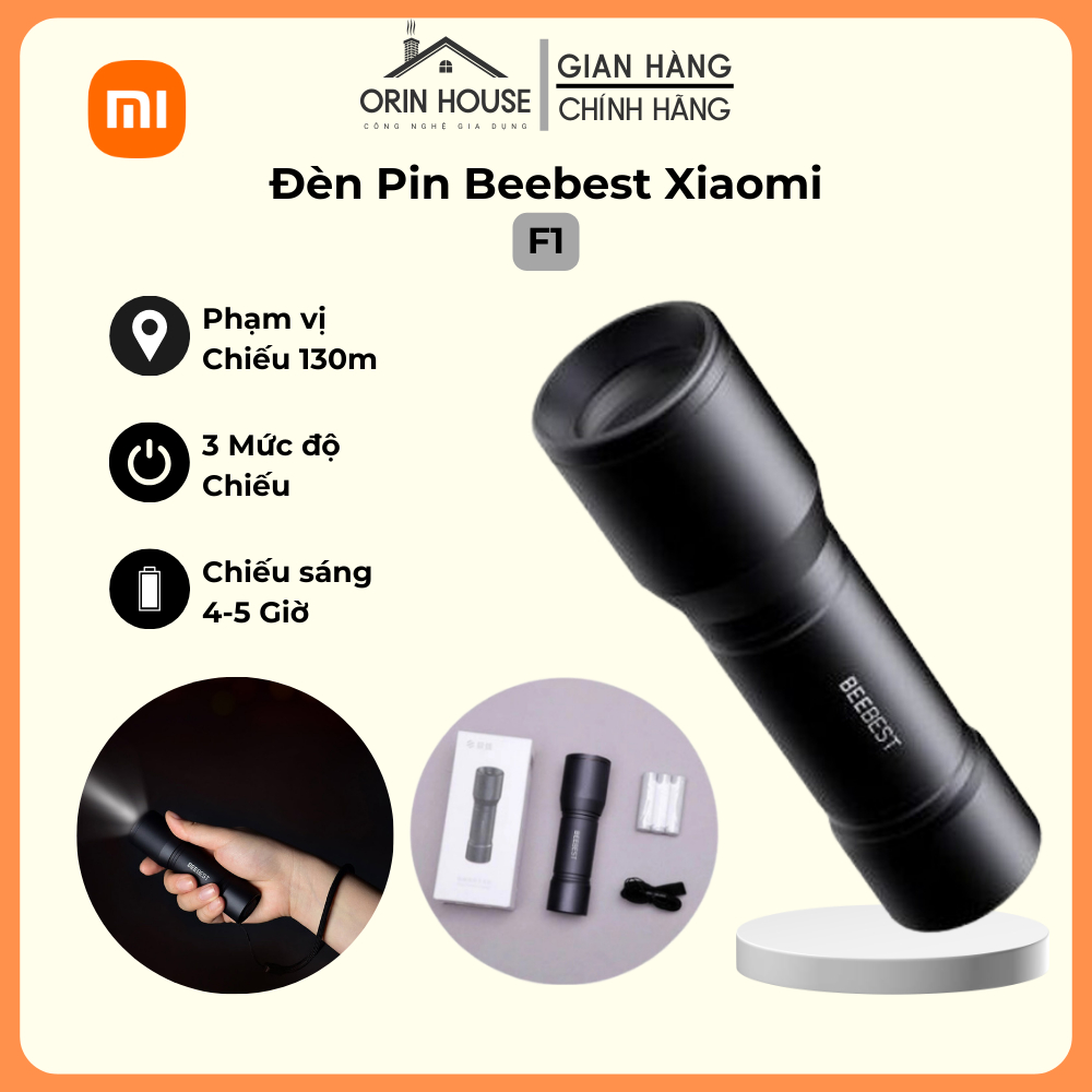 Đèn Pin Xiaomi Beebest F1, Đèn Chiếu Sáng Với Khoảng Cách Lên Đến 130m, Thời Gian Chiếu Đến 4-5 ...