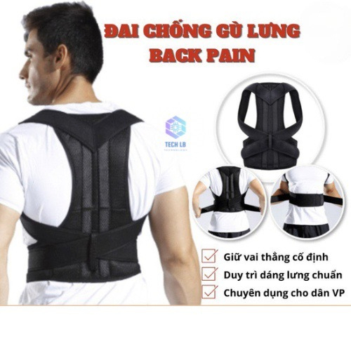 Đai chống gù lưng Back Pain [Chuyên dụng cho dân Văn Phòng Công Sở ...