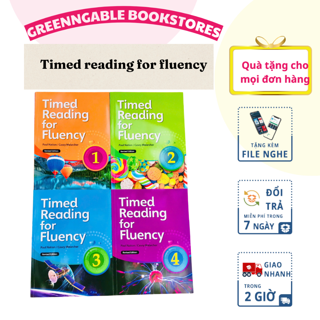 Sách-Timed Reading for fluency-Bộ 4 cuốn nhập khẩu-Giấy bóng | Shopee ...