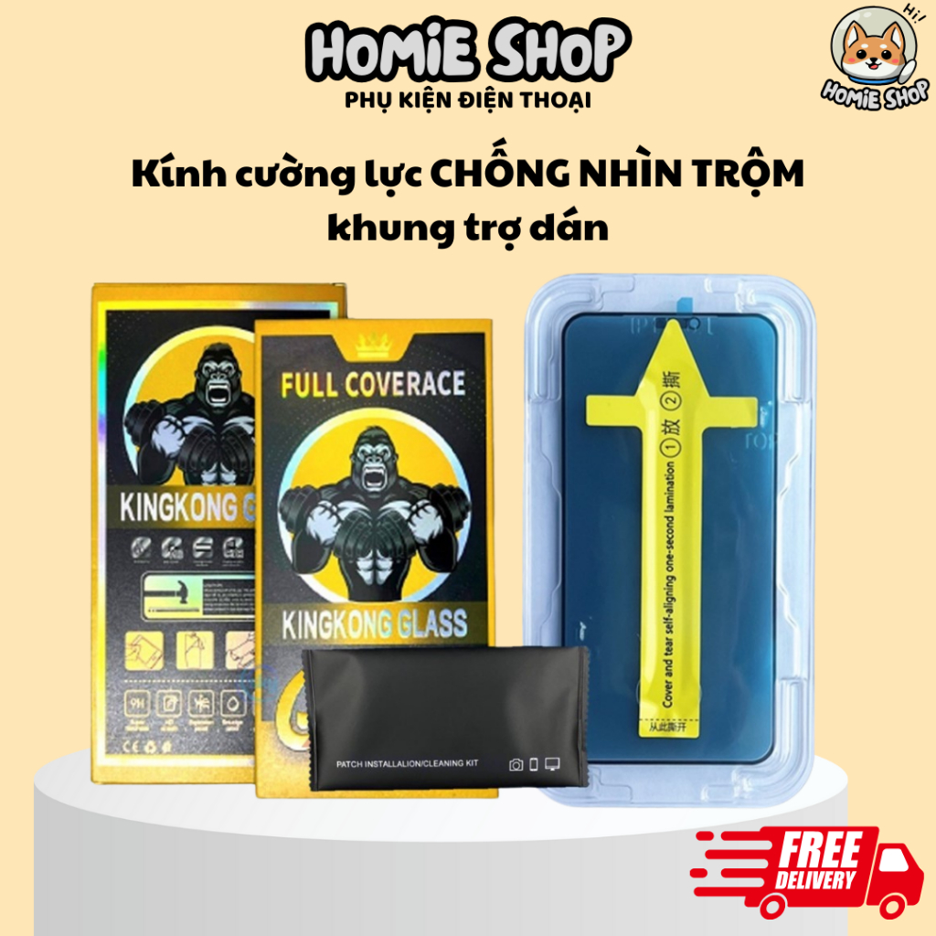 [ GIÁ RẺ ] Kính Cường lực tự dán KINGKONG CHỐNG NHÌN TRỘM - Cường Lực ...