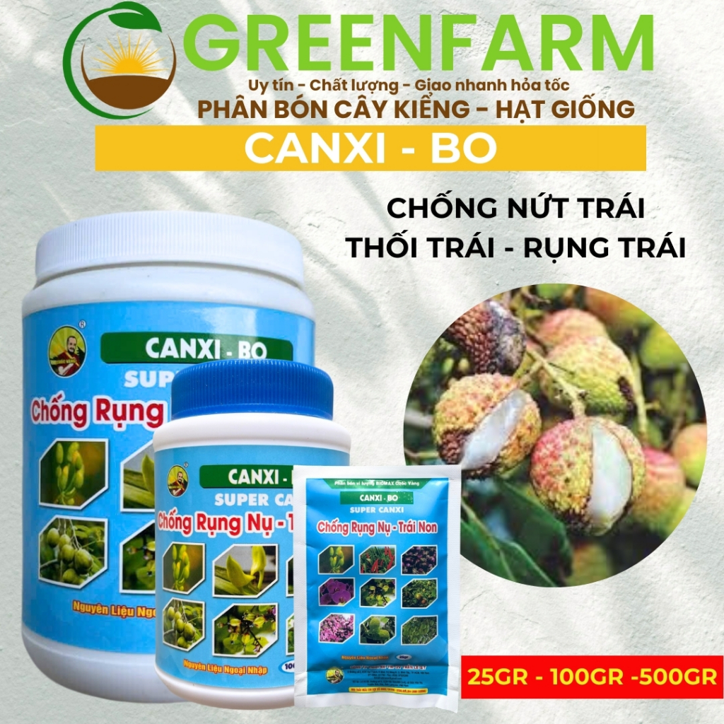 PHÂN BÓN CANXI BO 25gr 100gr 500gr- BỔ SUNG CANXI CHO CÂY, TĂNG ĐẬU ...