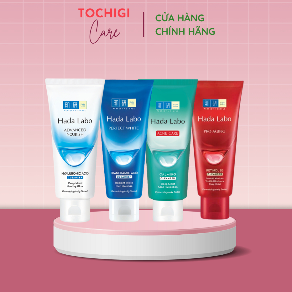 Sữa Rửa Mặt Hada Labo Advanced Nourish / Perfect White / Acne Care / Pro Anti Aging Cleanser 80g ...