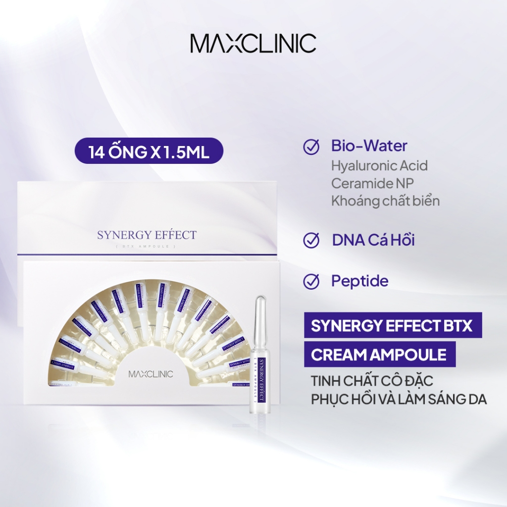 Tinh Chất Cô Đặc Phục Hồi Và Làm Sáng Da Maxclinic Synergy Effect BTX Cream Ampoule 14ea*1.5ml ...