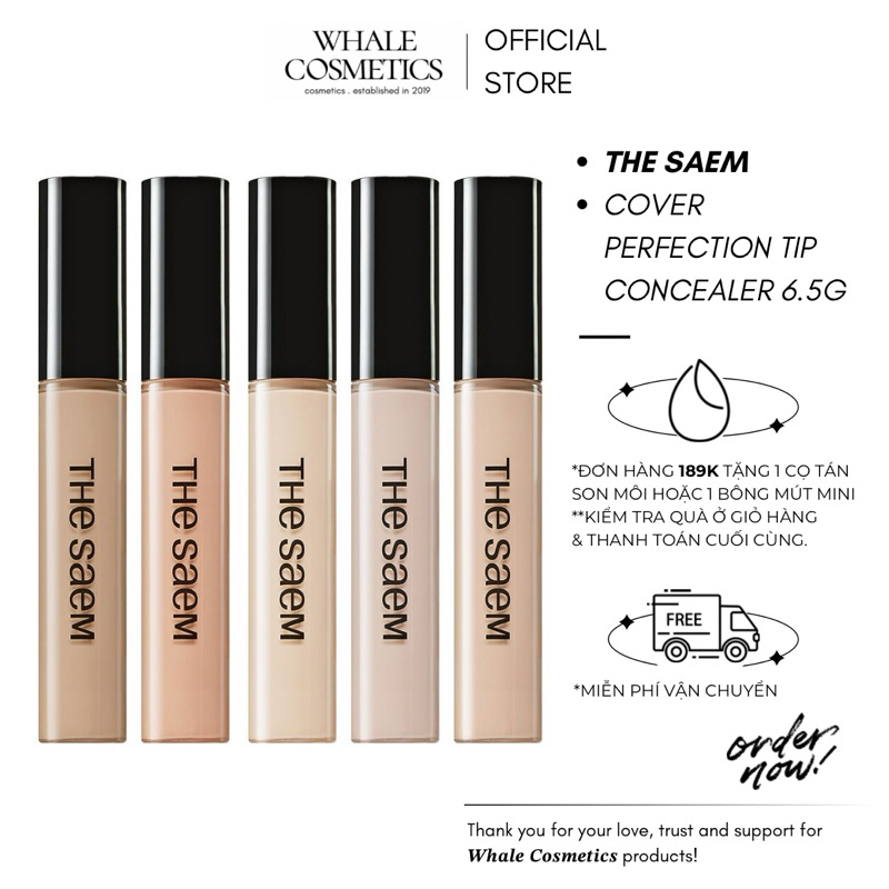 (The Saem) Kem che khuyết điểm The Saem Cover Perfection Tip Concealer ...