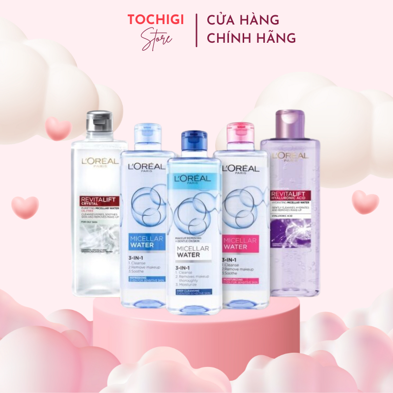 Nước Tẩy Trang L'Oreal Paris 3in1 Micellar Water 95ml - 400ml, Làm Sạch, Dưỡng Ẩm Cho Mọi Loại ...