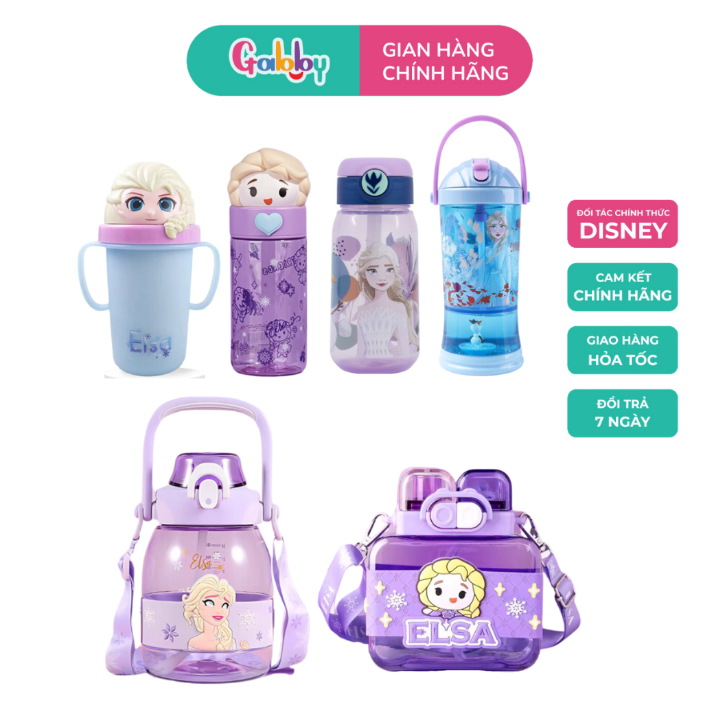 Bình Nước Cho Bé Gái Oasis Park Hình Nhân Vật Elsa, Frozen, Sofia Dễ ...
