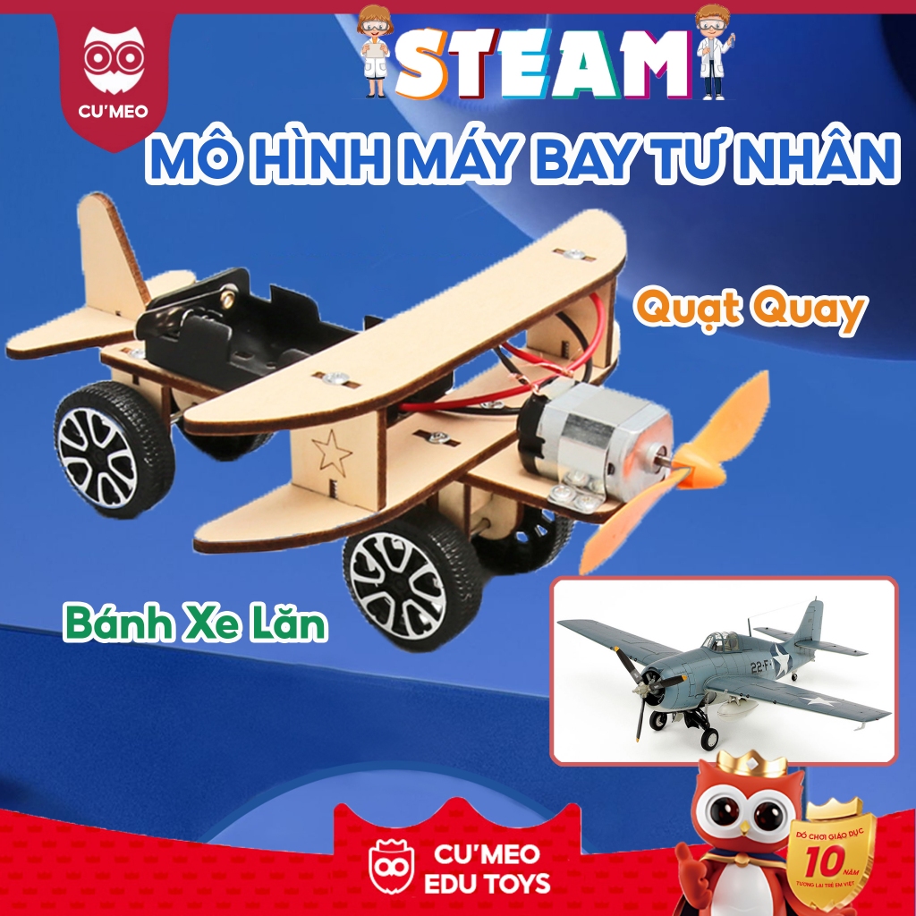 CU'MEO Mô Hình Lắp Ráp 3D Máy Bay Tư Nhân - EDU TOYS ST31 | Shopee Việt Nam