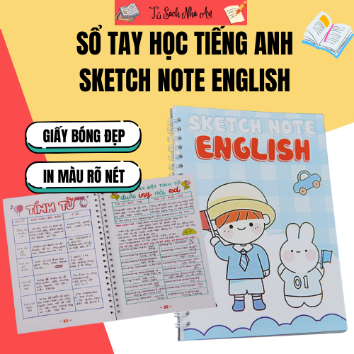 Sách - Sketch Note English, tự học Ngữ Pháp Tiếng Anh dành cho mọi học ...
