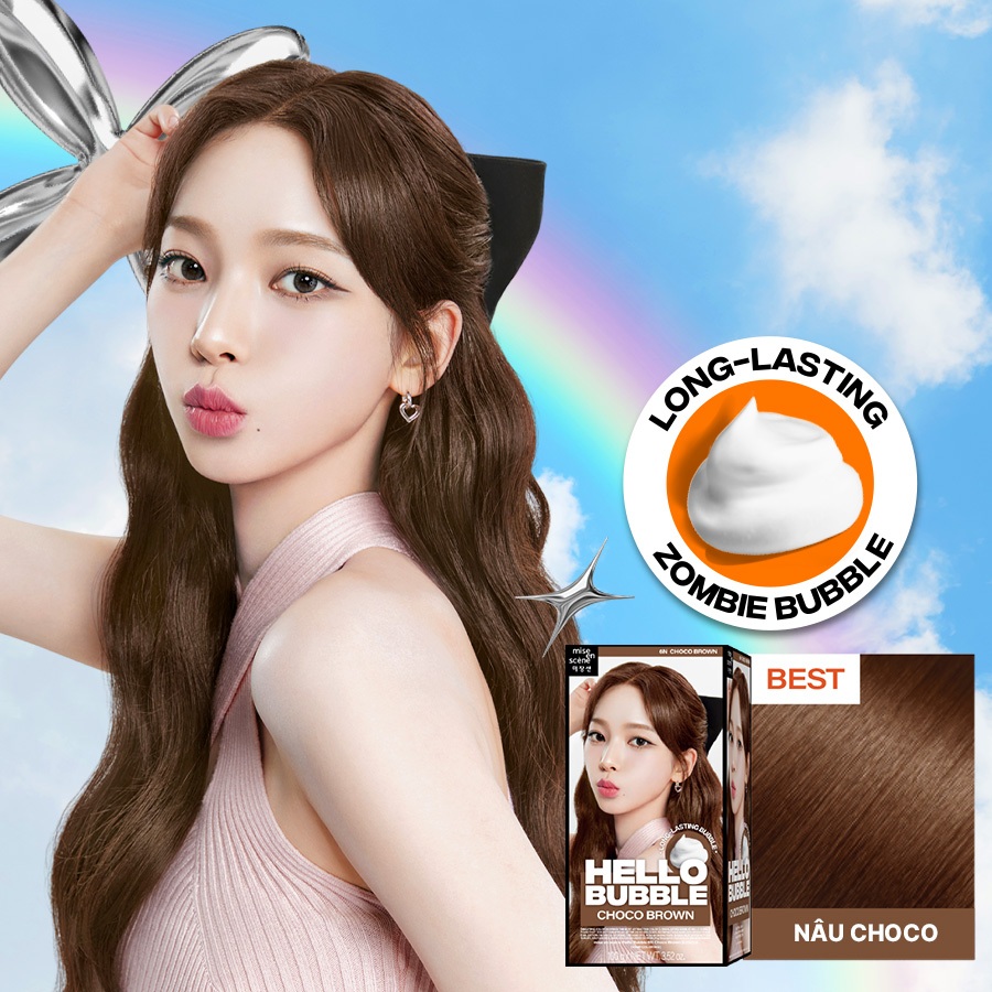 Bọt Kem Nhuộm Tóc mise en scène Hello Bubble 100g | Shopee Việt Nam