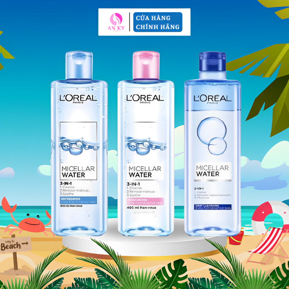 Nước Tẩy Trang Cho Mọi Loại Da Loreal L'Oreal Paris 3in1 Micellar Water 400ml | Shopee Việt Nam
