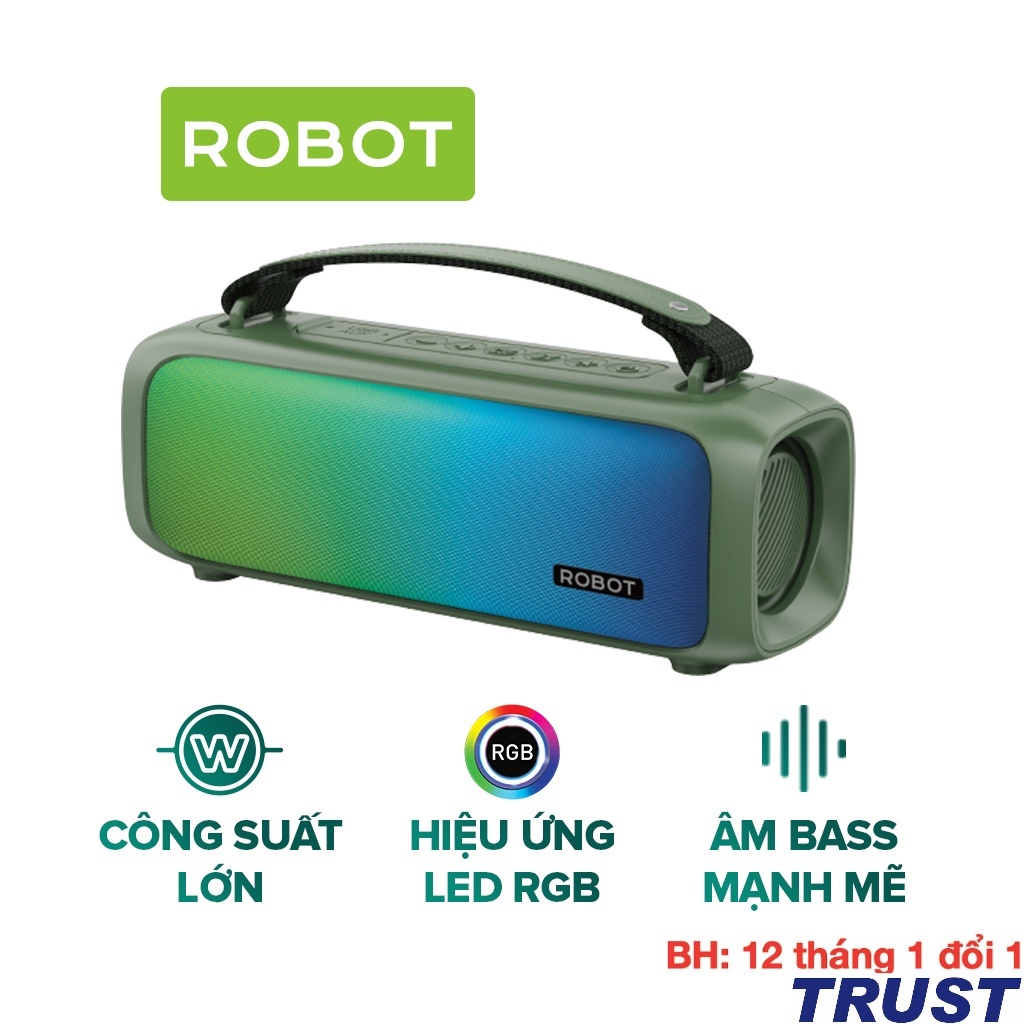Loa Bluetooth ROBOT RB570 Công Suất 10W Hiệu Ứng LED RGB Dung Lượng Pin ...