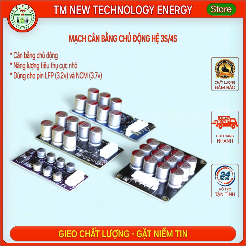 Mạch cân bằng chủ động hệ 3S 4S dùng cho pin NCM (3.7v) và LFP (3.2v ...