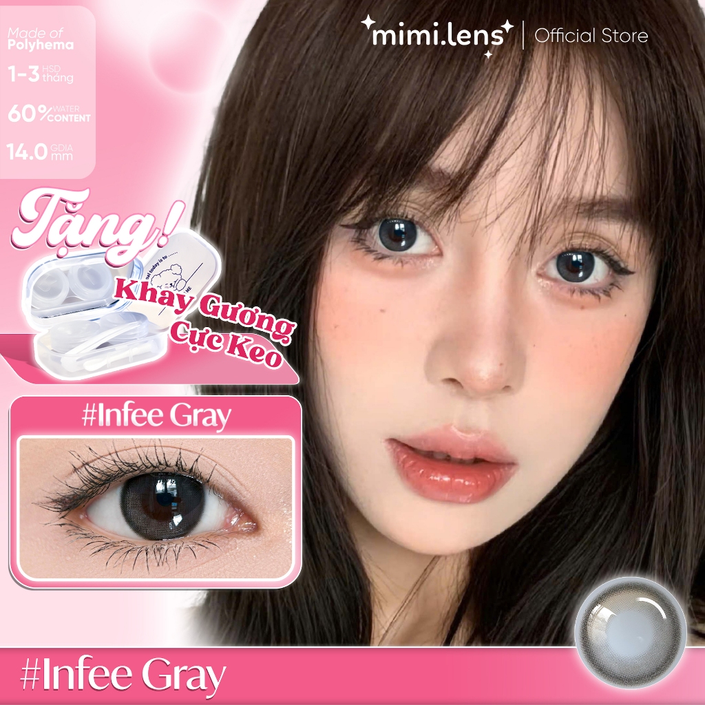 Kính Áp Tròng - Lens Filter Xám INFEE Gray Giãn Tròng 14.0 - Mimi.lens ...