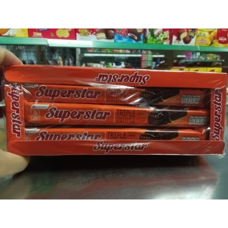 Bánh xốp phủ socola Super Star hộp 192g 12 thanh | Shopee Việt Nam