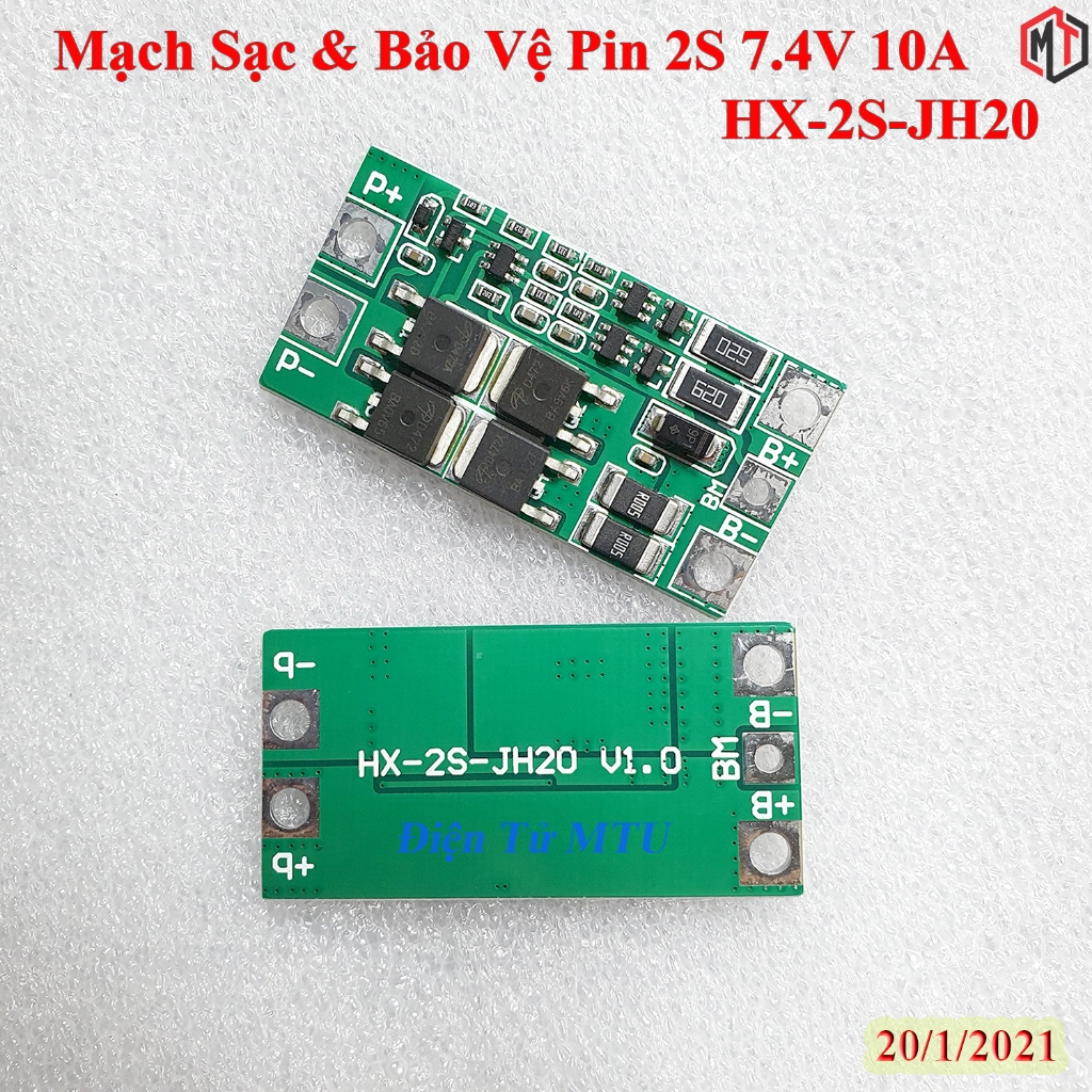 Mạch Sạc Pin LiFePo4 / Pin Sắt / iron phosphate 2 cell - Sạc Cân Bằng và Bảo Vệ Pin 2s 7.4v 10A ...
