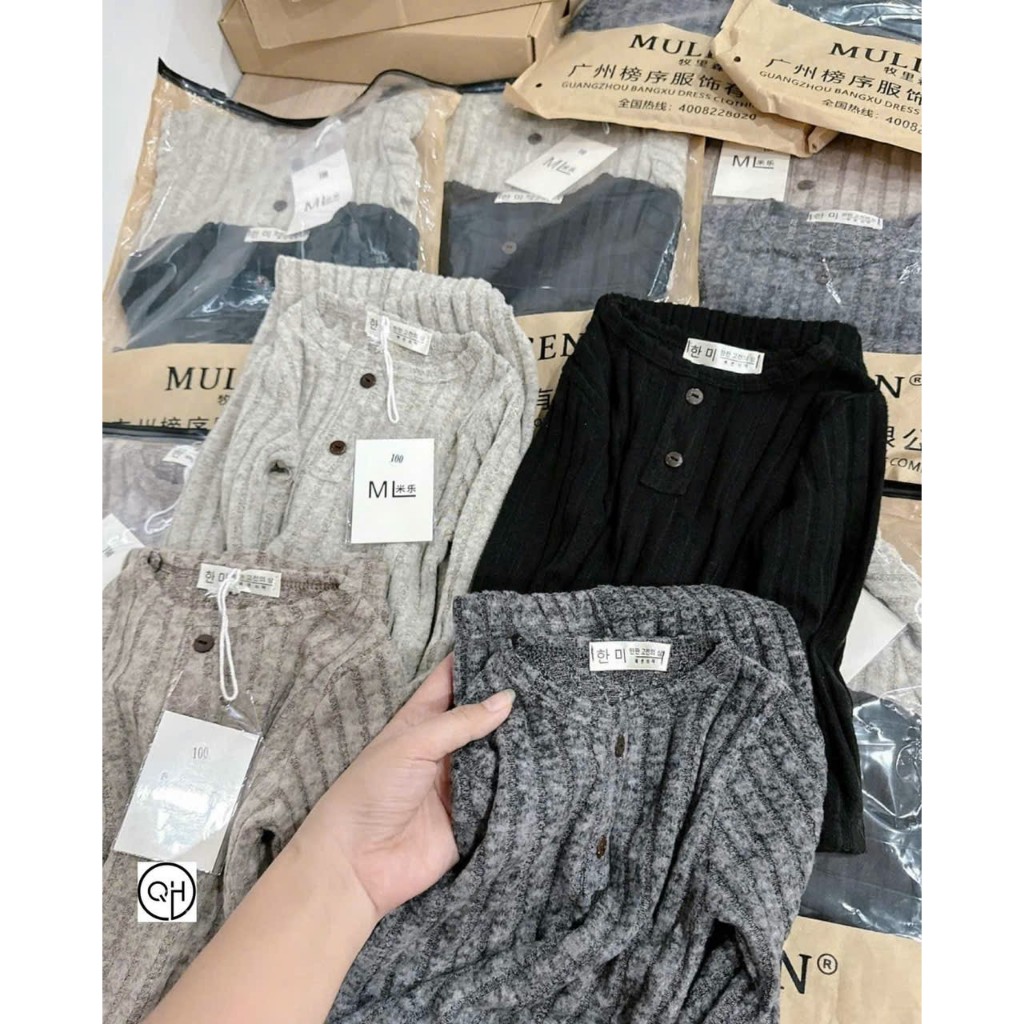 D1 com bo 3 bộ Quần áo trẻ em - Bộ len lông thỏ dài tay cho bé trai bé gái 5-14kg | Shopee Việt Nam