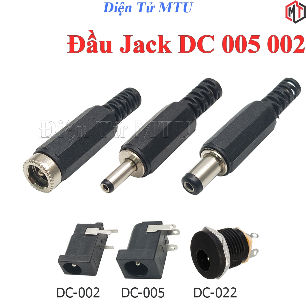 Đầu Jack DC 5.5x2.1mm 5.5x2.5mm ( đực , Cái ) - đầu dây cắm nguồn chân ...