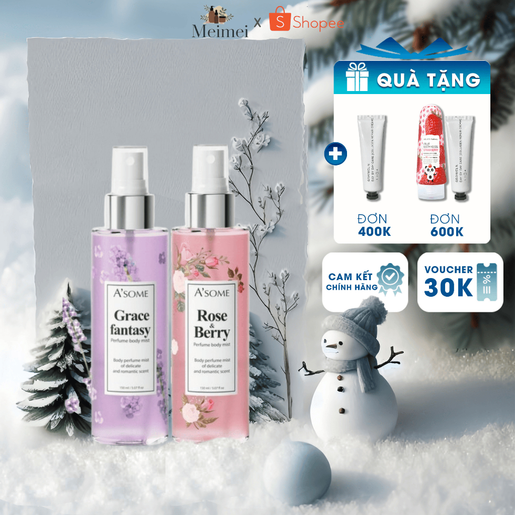 Xịt Thơm Body Mist A'SOME Perfume Body Mist 150ml | Shopee Việt Nam