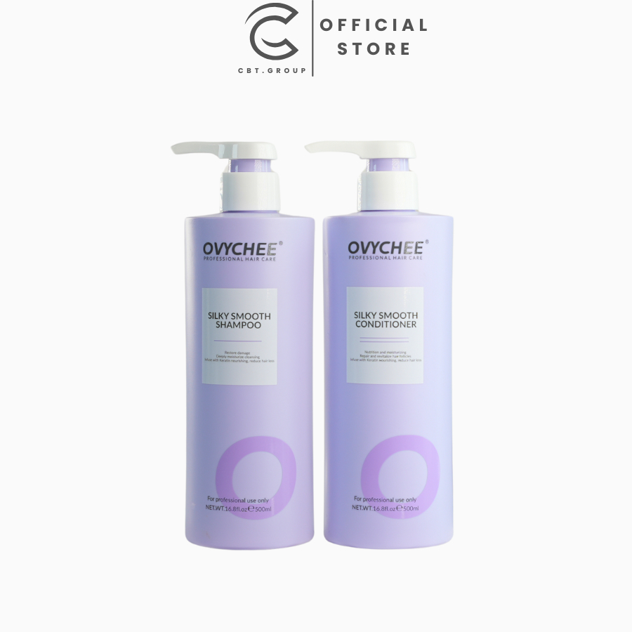 Dầu gội xả OVYCHEE SILKY SMOOTH SHAMPOO phục hồi mềm mượt ngăn gàu ...