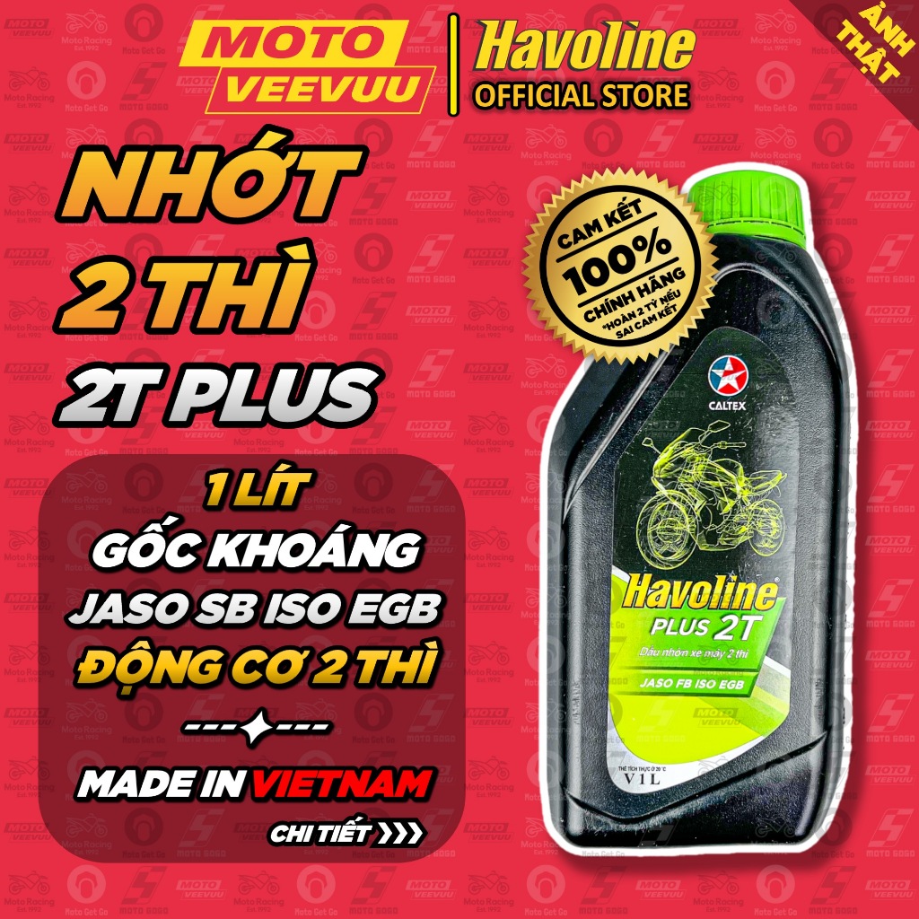 [MTVV] Dầu nhớt 2 Thì CALTEX HAVOLINE 2T PLUS 1 LÍT Gốc khoáng | Shopee ...