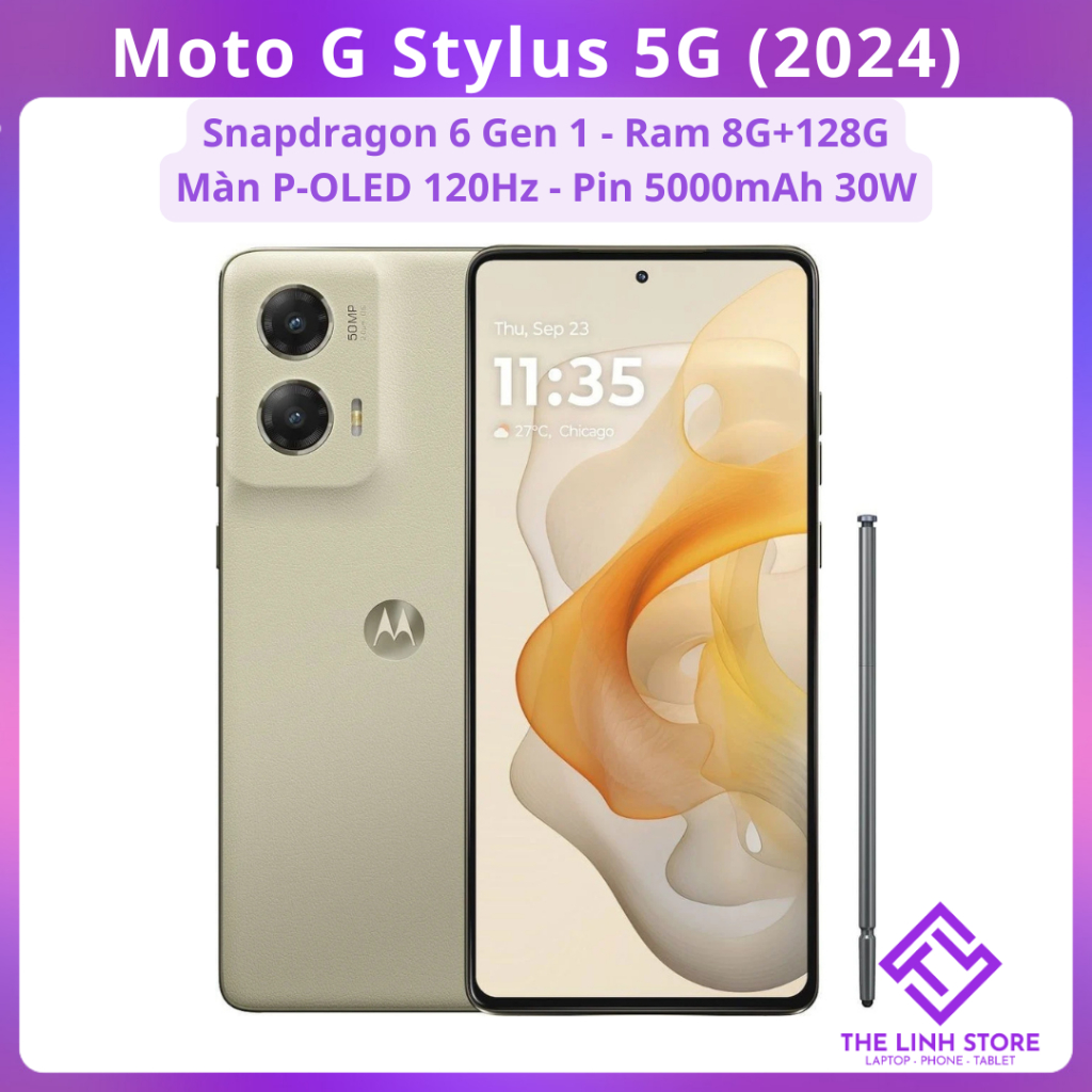 Điện thoại Motorola Moto G Stylus 5G (2024) XT2419 - Snapdragon 6 Gen 1 ...