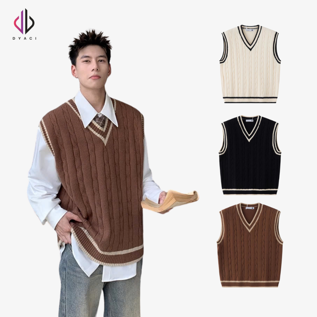 Áo Len Gile Nam Quảng Châu 400gsm Sweater Unisex Cổ Tim Chữ V Chất Len ...