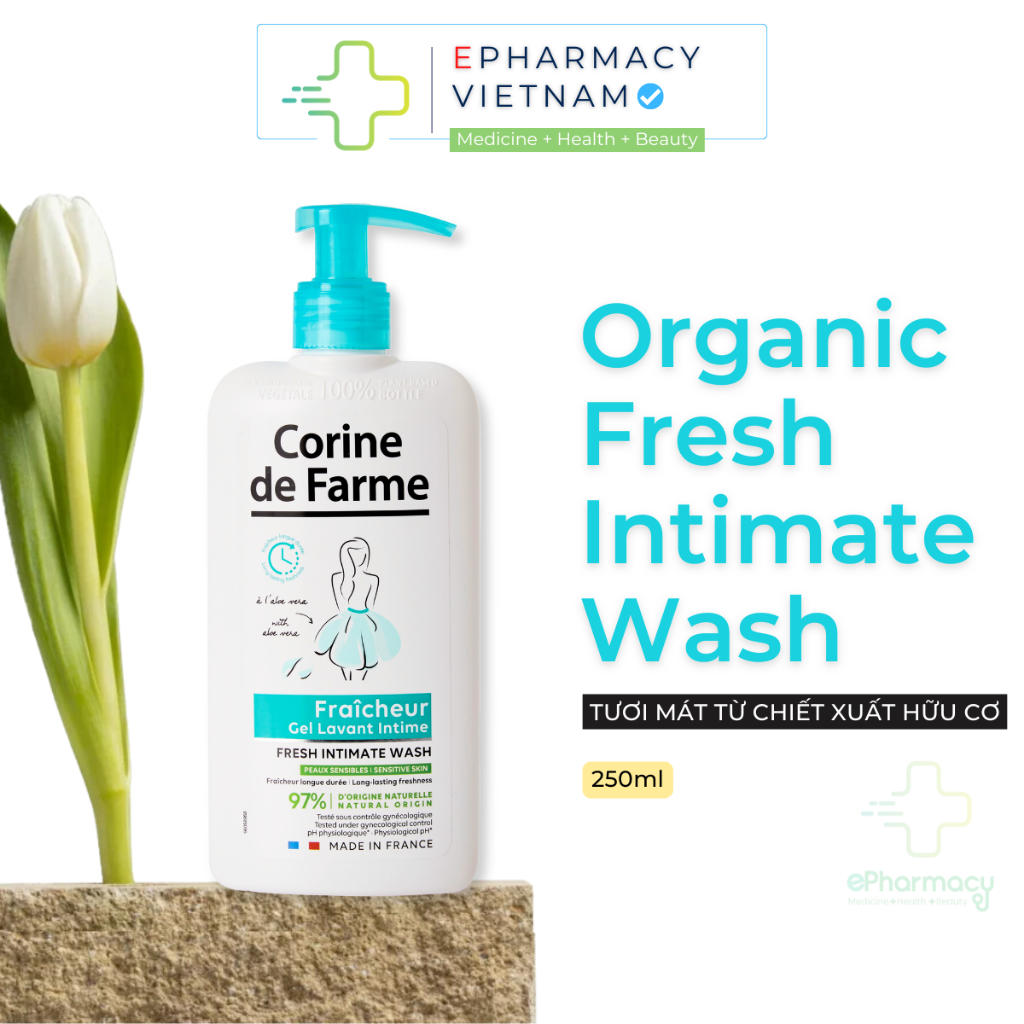 Dung Dịch Vệ Sinh Phụ Nữ CORINE DE FARME Intimate Gel Fresh Làm Sạch Và Khử Mùi 250ml | Shopee ...