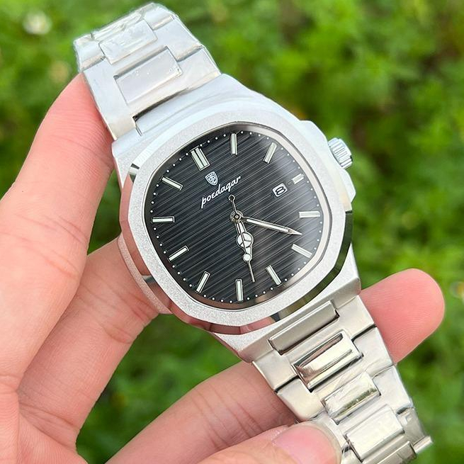 Đồng Hồ Nam Poedagar Chính Hãng P613 Dây Kim Loại Sang Trọng Có Lịch ...
