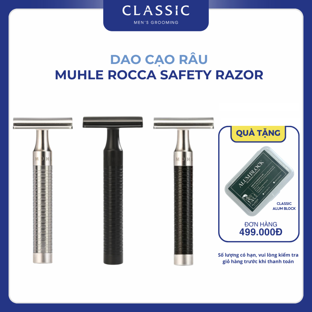 Dao Cạo Râu MUHLE ROCCA Safety Razor Closed Comb | Shopee Việt Nam
