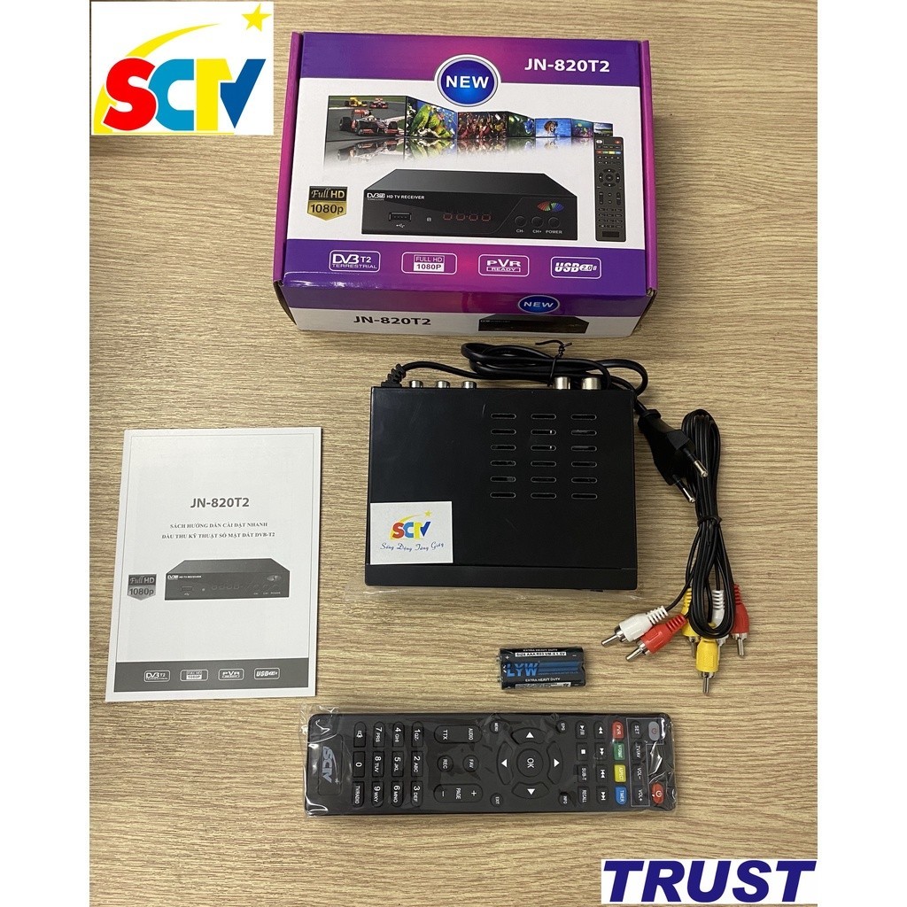 Đầu thu truyền hình số mặt đất DVB-T2 SCTV, VTC, HTV, VTV Cab JN-820T2 ...
