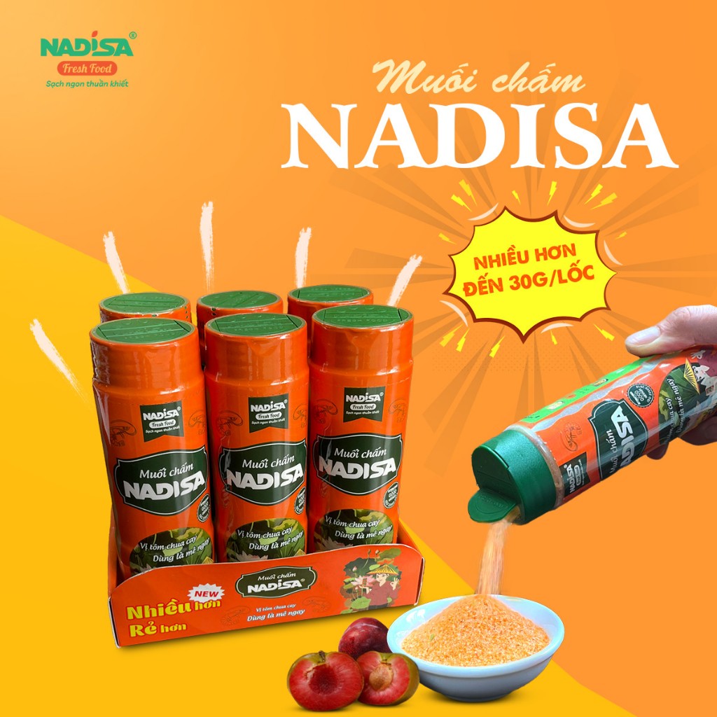 1 Log Muối chấm Nadisa - 6 chai/log nhiều hơn đến 30g | Shopee Việt Nam