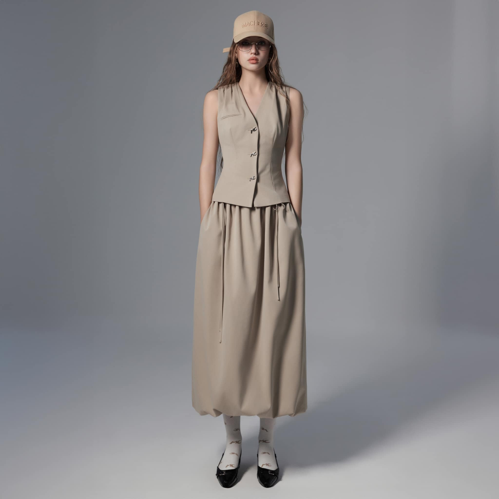 Set Vest Gile MA CHÉRIE Essence Gồm Áo Gile Và Chân Váy Cạp Chun Nhún ...