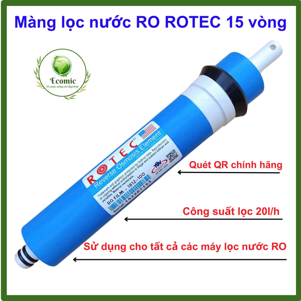 màng lọc nước rotex 15 vòng , lõi lọc nước ro , màng lọc nước rotec 13 ...