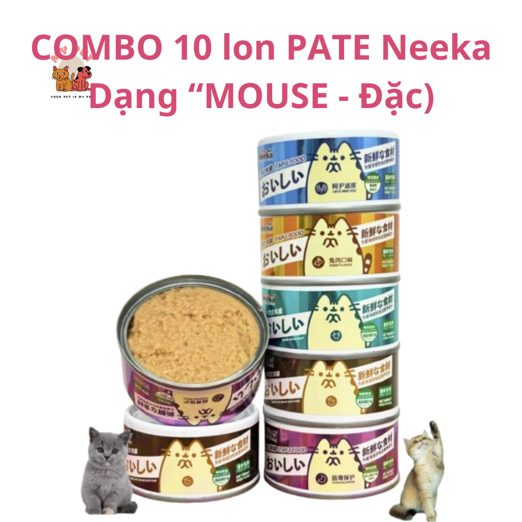 COMBO 10 LON Pate Neeka Dạng Mousse Dạng Đặc Dinh Dưỡng Cao, Thơm Ngon ...