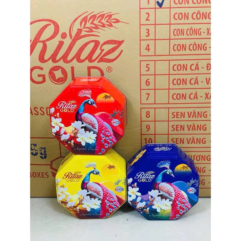 Bánh quy Ritaz Gold hộp thiếc hình công 75g | Shopee Việt Nam