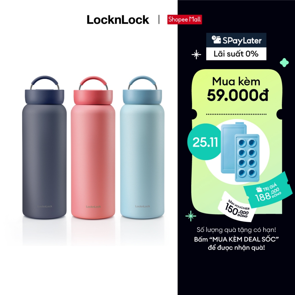 Bình giữ nhiệt Lock&Lock Jumbo Tumbler 900 ml - 3 màu (xanh dương nhạt ...