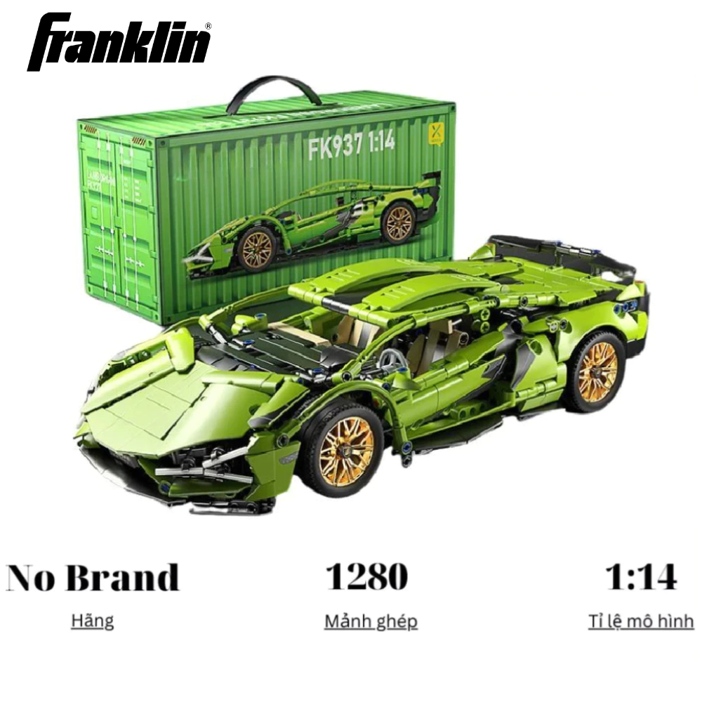 Đồ chơi ô tô điều khiển lắp ghép siêu xe Lamboni 1280 PCS tỉ lệ 1:14 ...