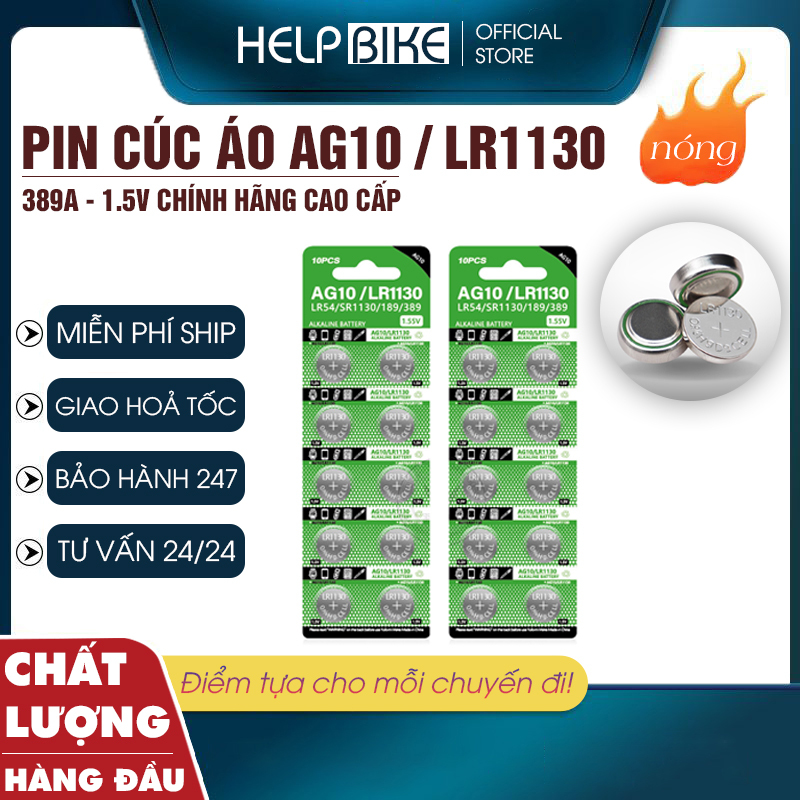 Pin cúc áo 1.5v LR1130 chất lượng, Bộ 3 viên pin cho đèn van xe đạp ...
