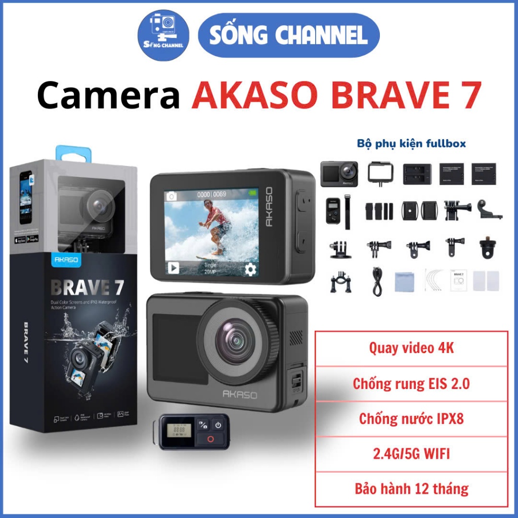 Camera AKASO Brave 7 - Camera Hành Động 4K - Chống Nước Giá Tốt ...