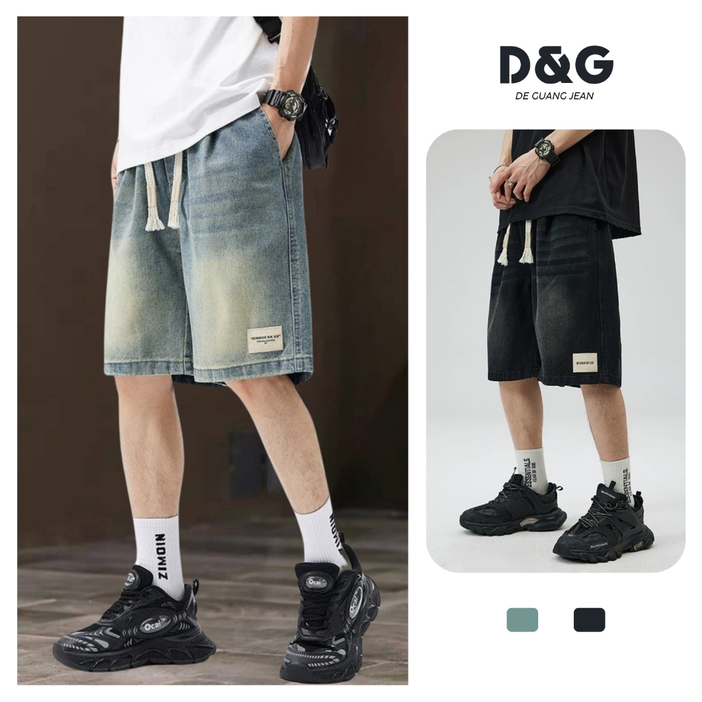 Quần Short Jean Chun Quần Đùi Jean Nam Cạp Chun Mặc Co Giãn Đi Làm Đi ...