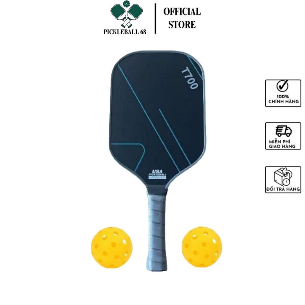 [Hoả tốc] Vợt Pickleball Carbon T700 Cao Cấp Tặng Kèm 2 Trái Banh ...