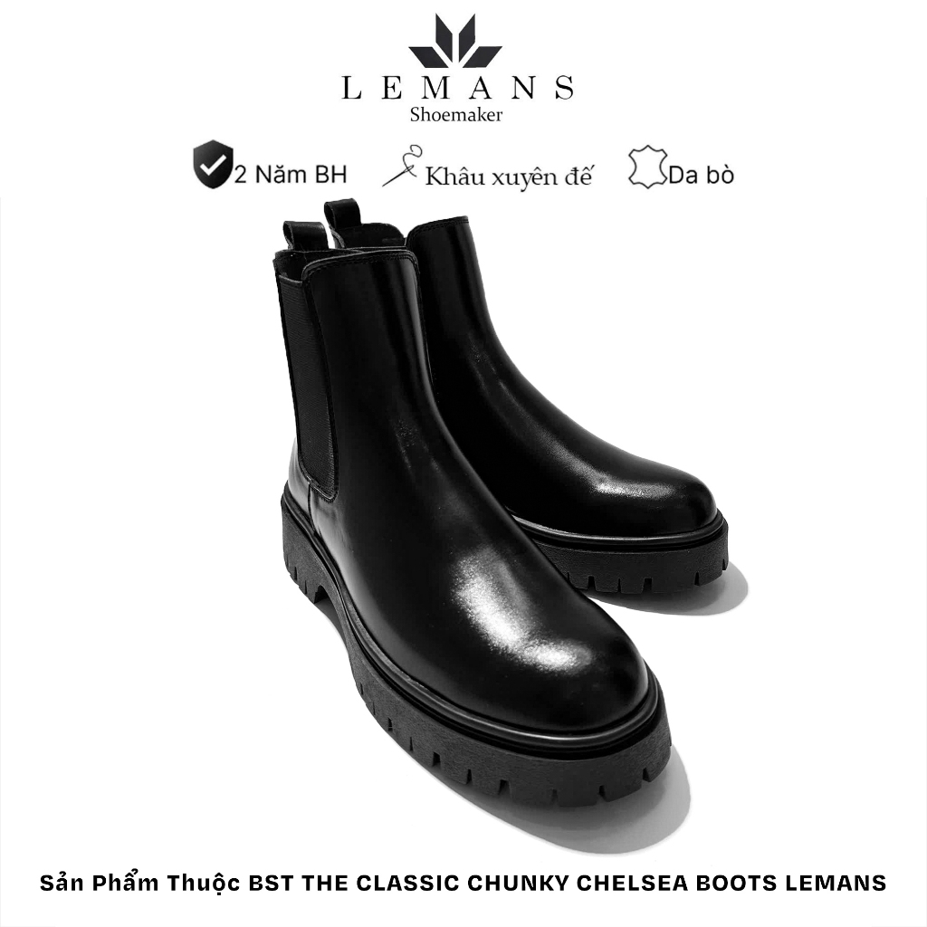 [CLASSIC_CHUNKY BOOTS] Giày da bò nguyên tấm Chunky Chelsea Boots ...