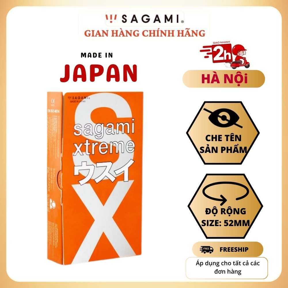 Bao cao su Sagami Orange kiểu truyền thống hộp 10 chiếc | Shopee Việt Nam